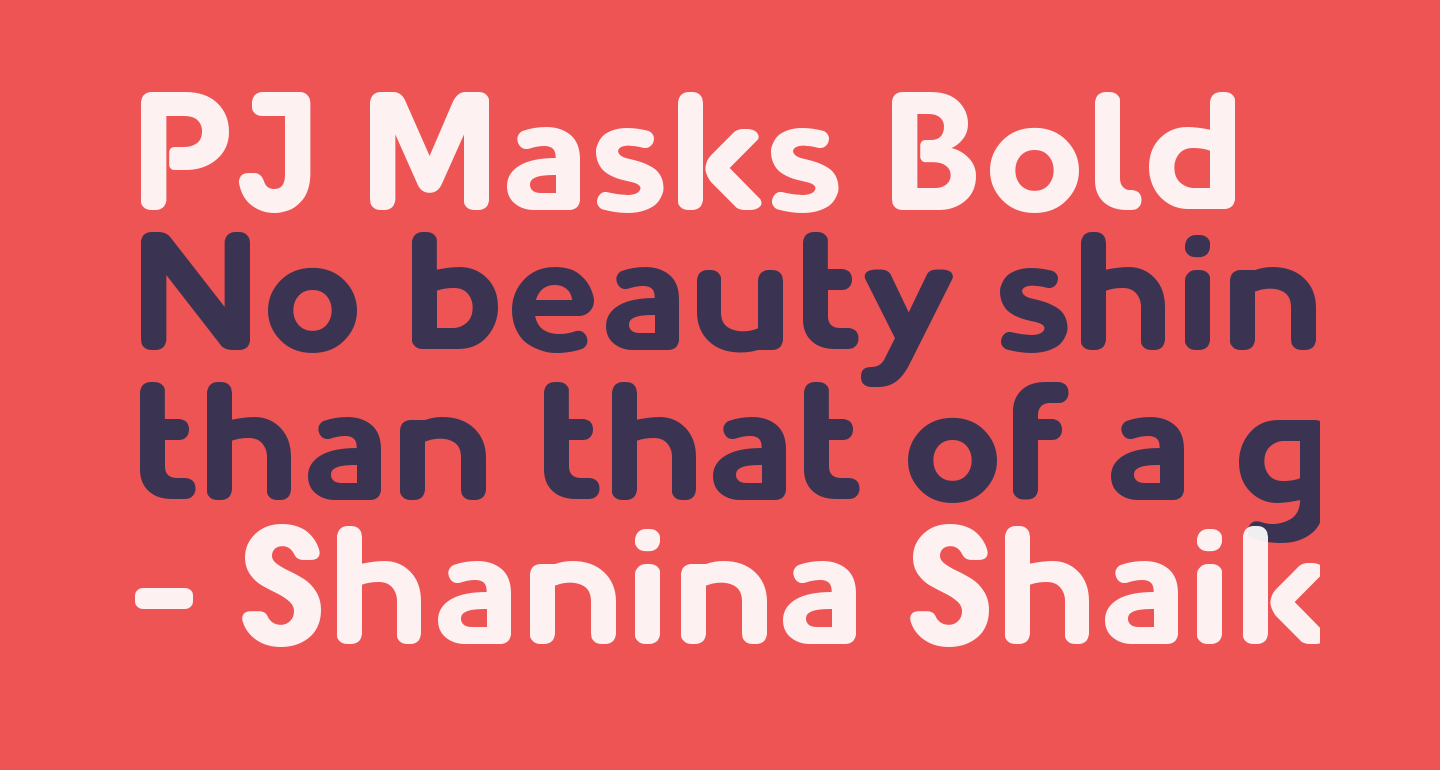 PJ Masks Bold free Font - What Font Is