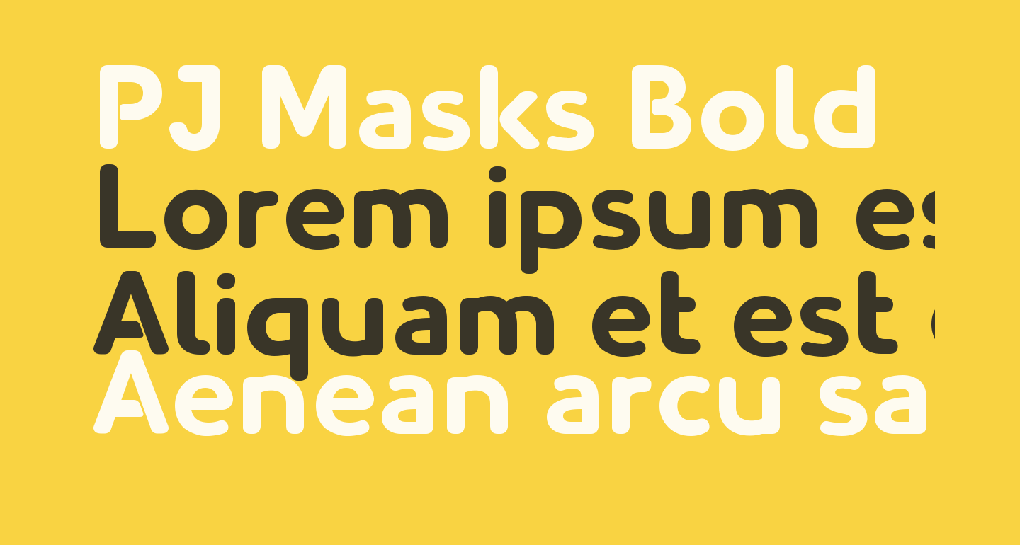 PJ Masks Bold free Font - What Font Is