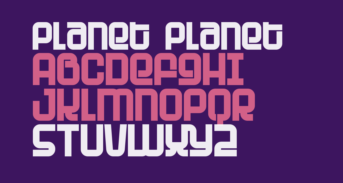 Planet Planet free Font - What Font Is