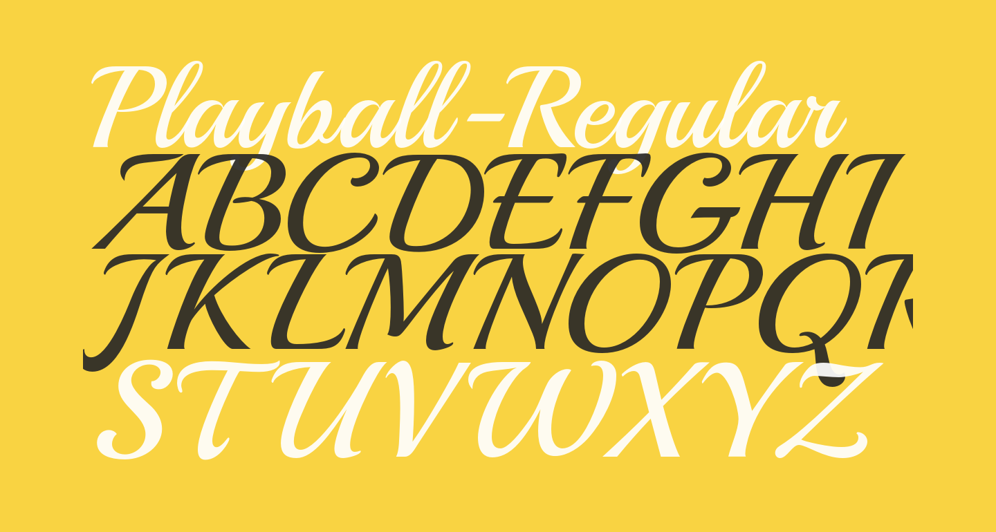 Playball-Regular free Font - What Font Is