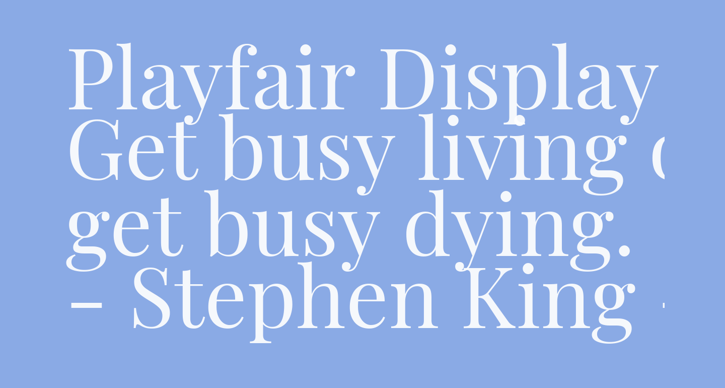 Playfair Display Regular free Font - What Font Is