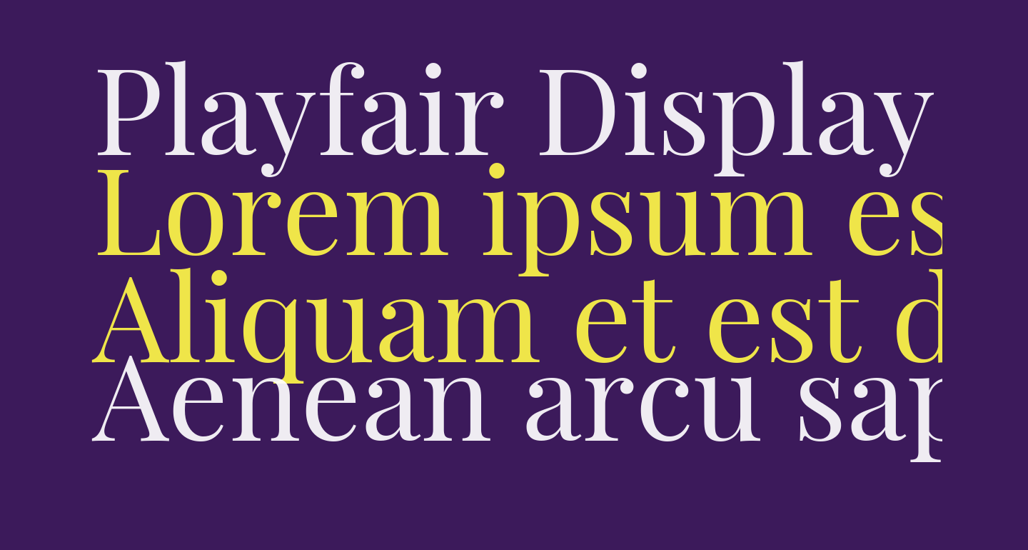 Playfair Display Regular free Font - What Font Is