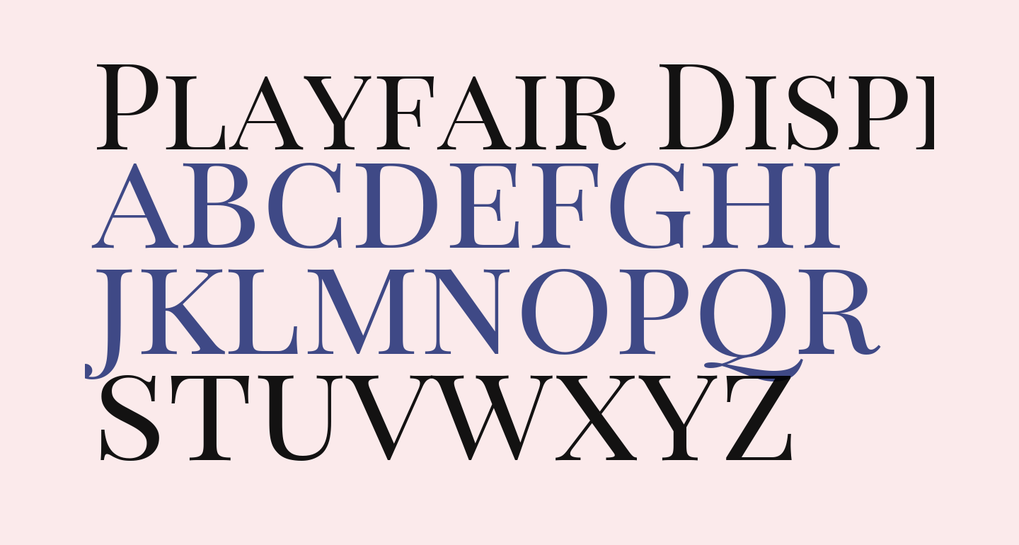 Playfair Display SC free Font - What Font Is