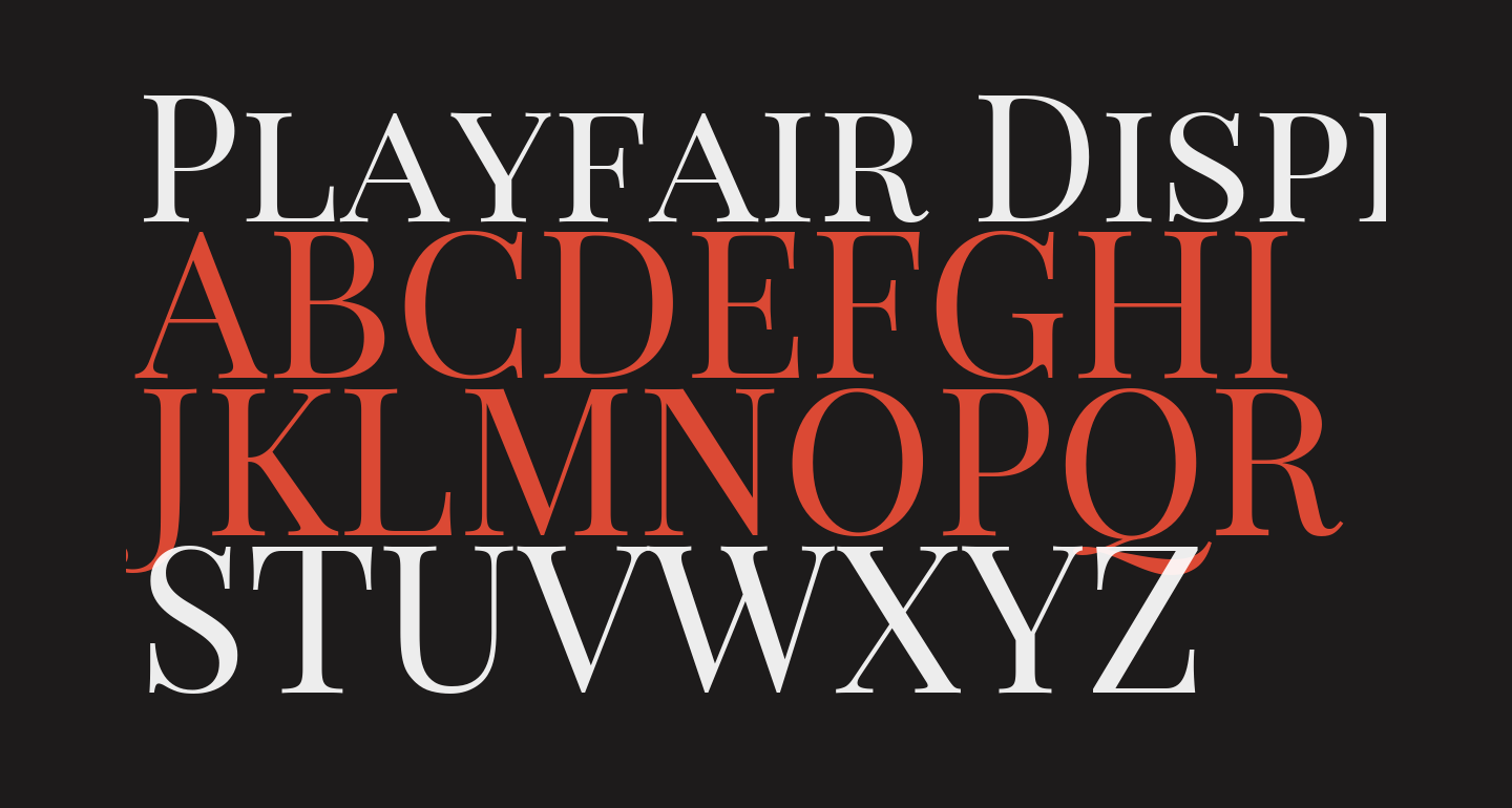 Playfair Display SC free Font - What Font Is