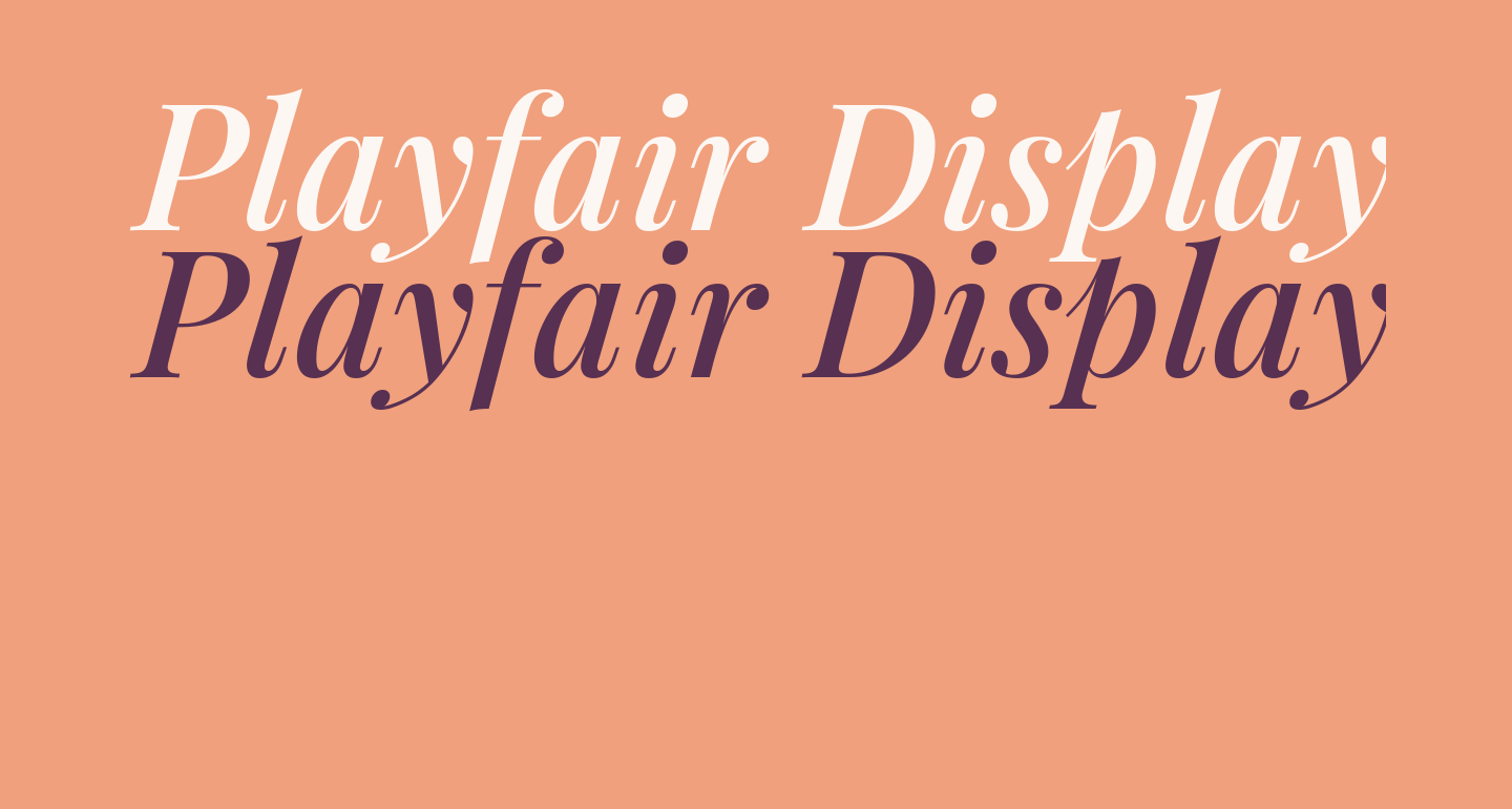 Playfair Display SemiBold Italic free Font - What Font Is
