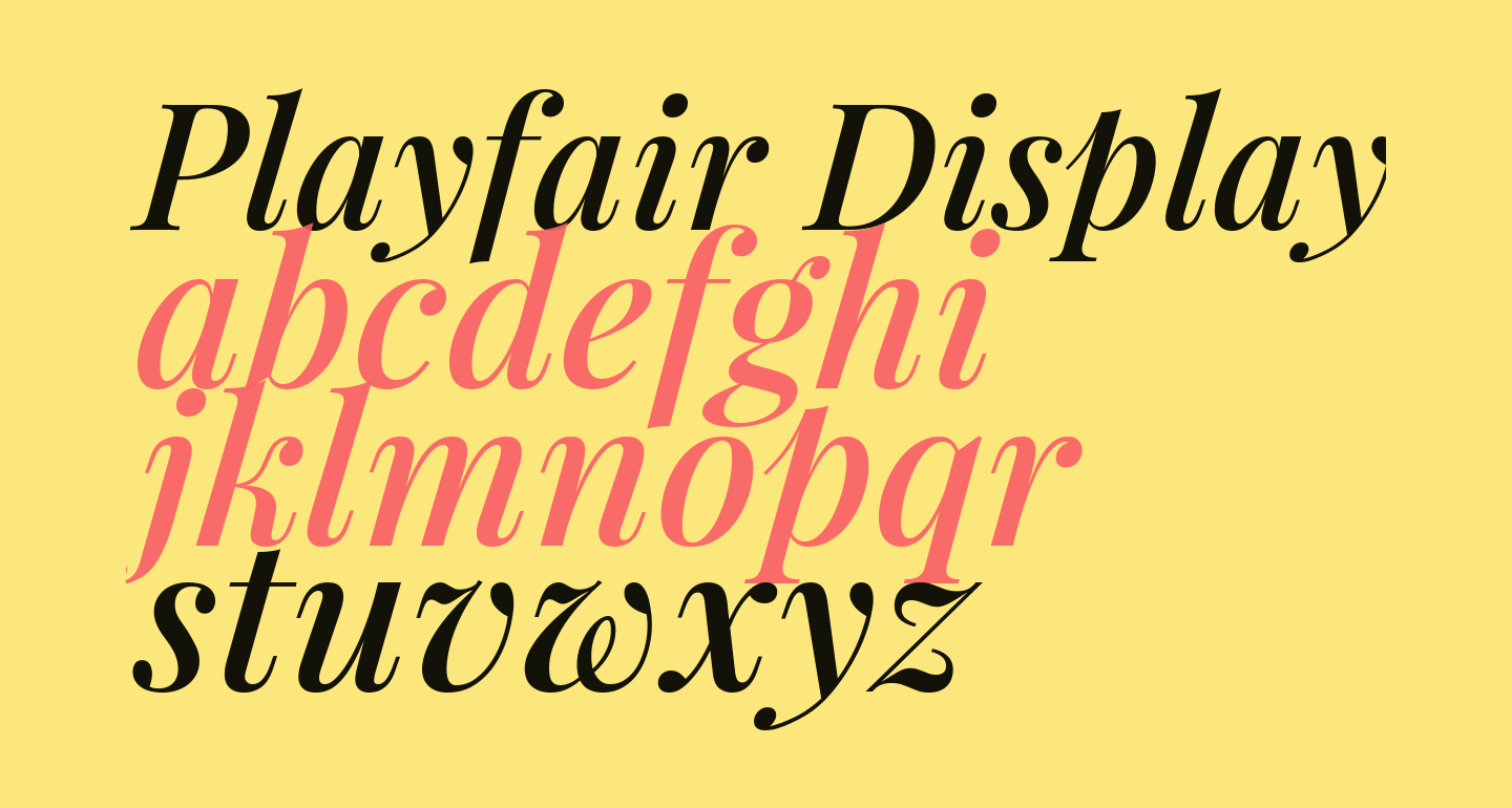 Playfair Display SemiBold Italic free Font - What Font Is