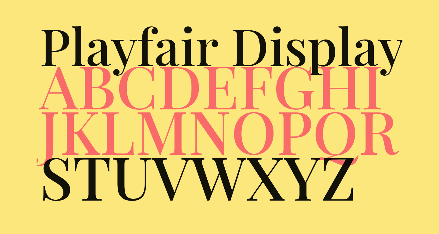Playfair Display SemiBold free Font - What Font Is