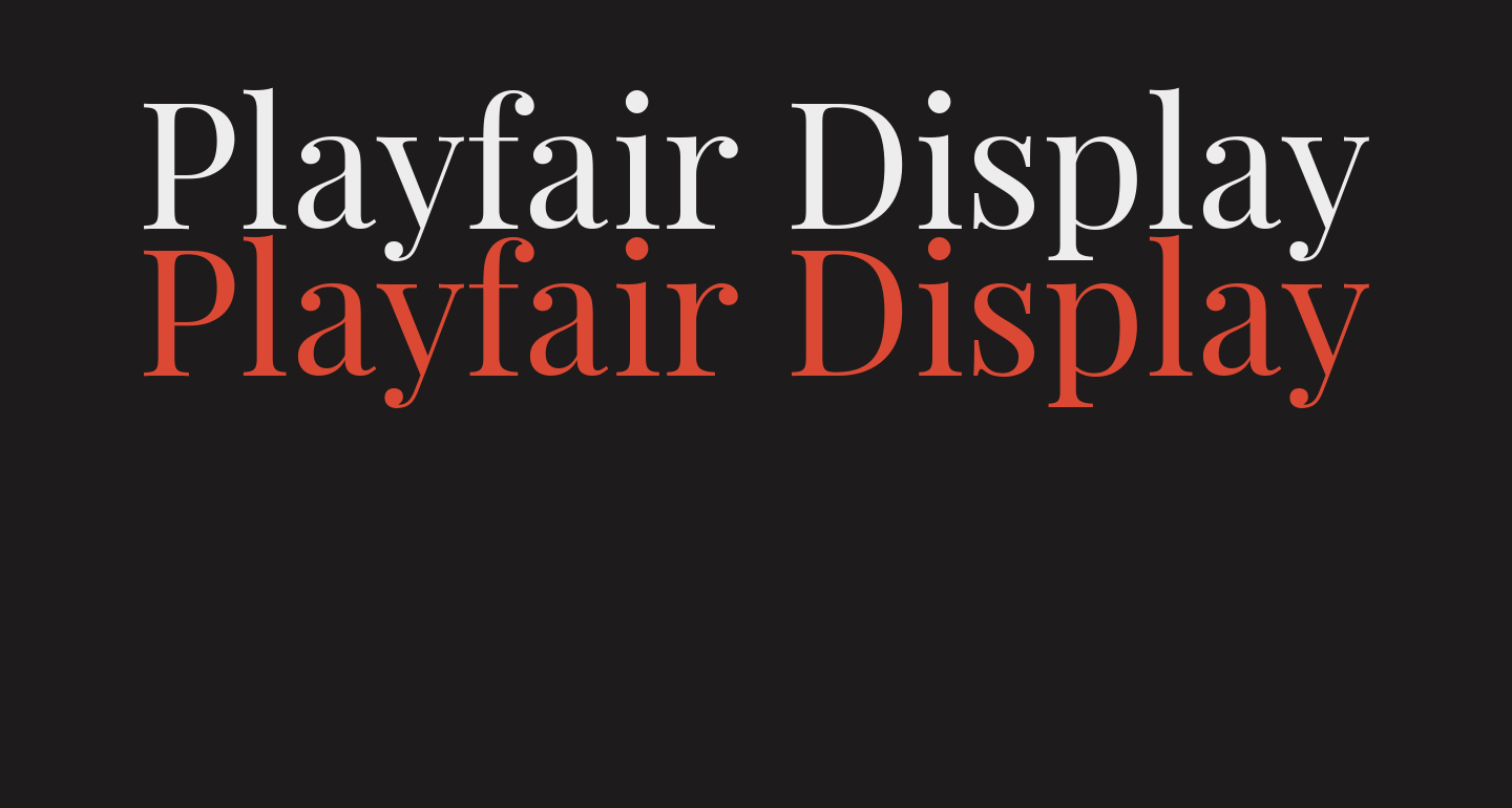Playfair Display free Font - What Font Is