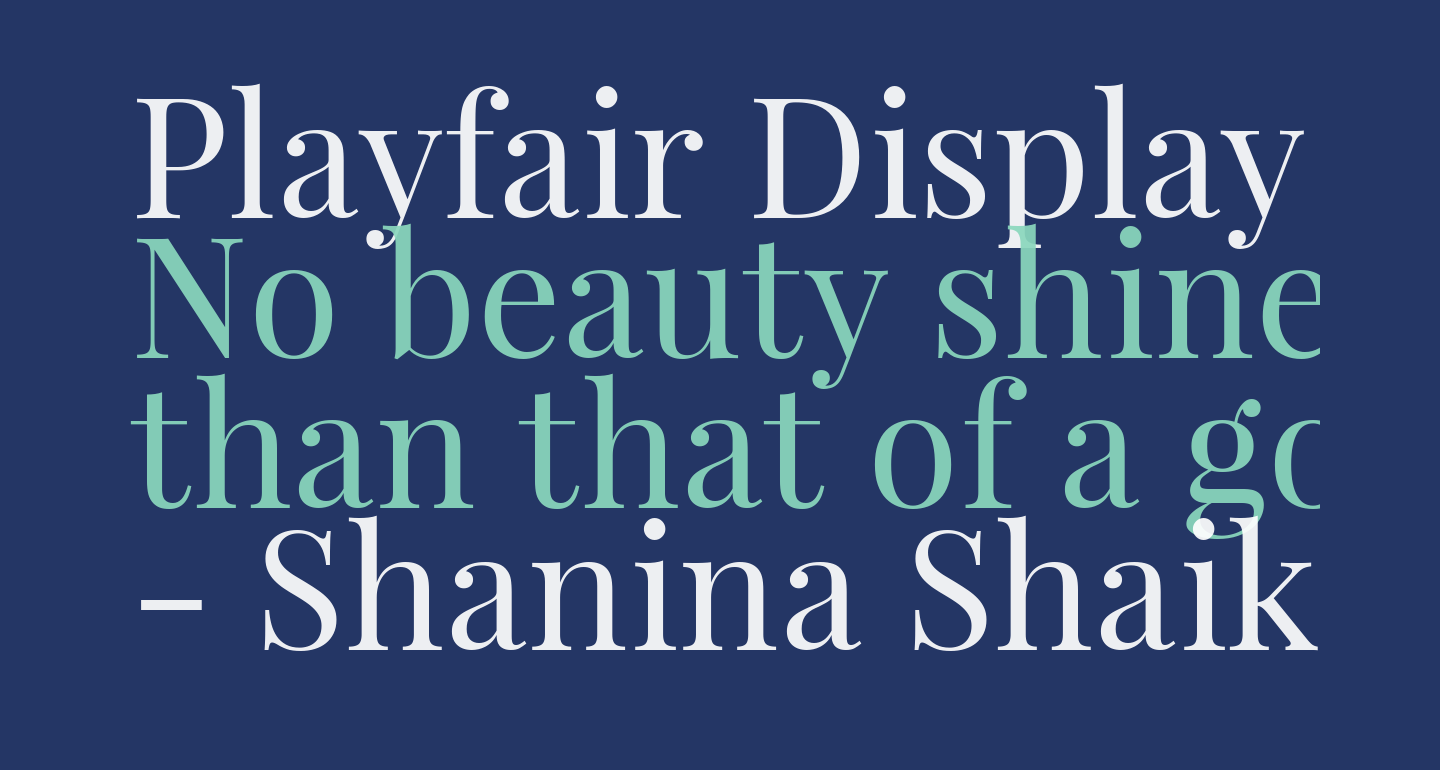 Playfair Display free Font - What Font Is