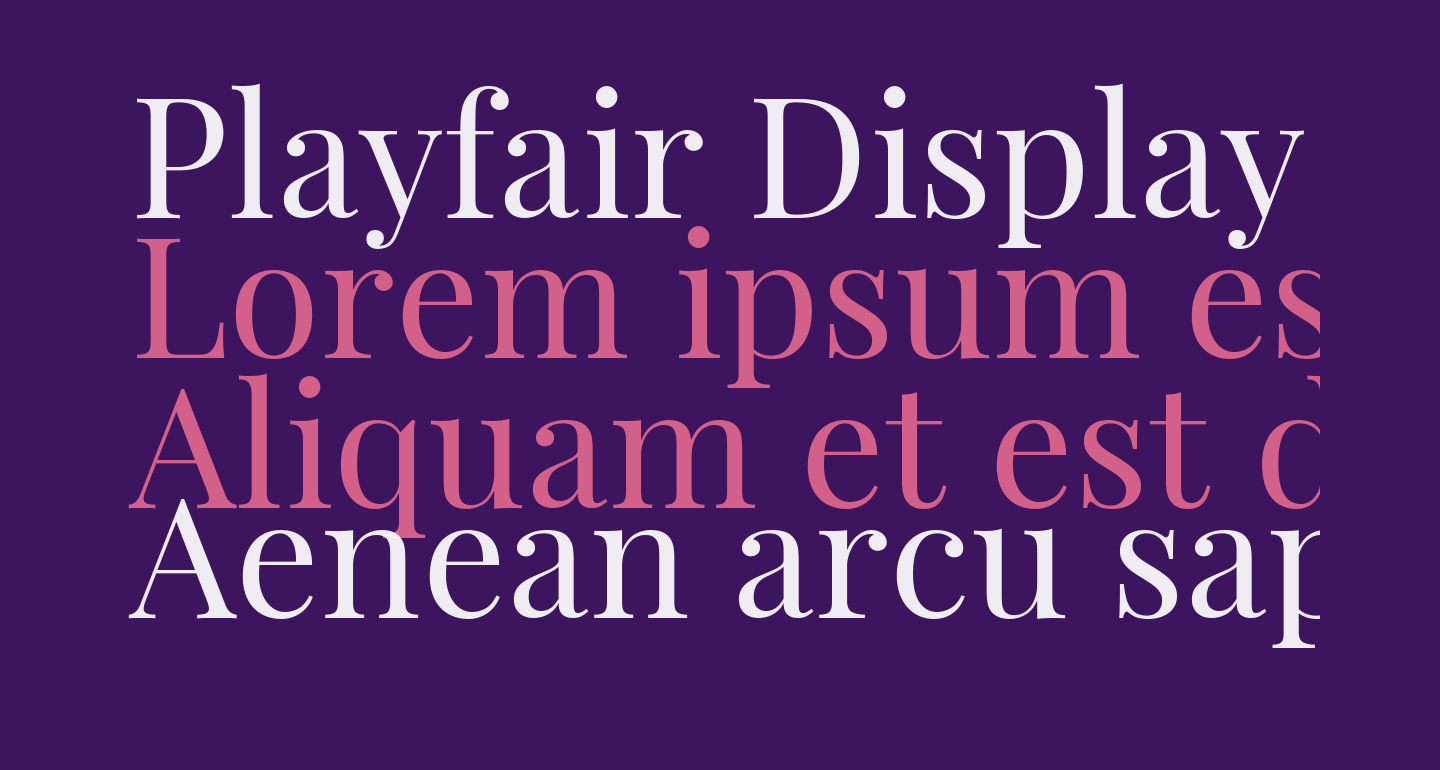 Playfair Display free Font - What Font Is
