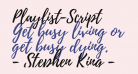 Playlist-Script free Font - What Font Is