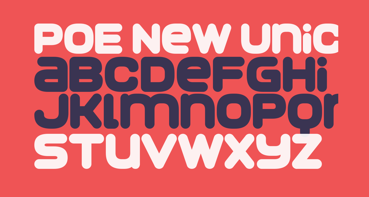 POE New Unicase free Font - What Font Is