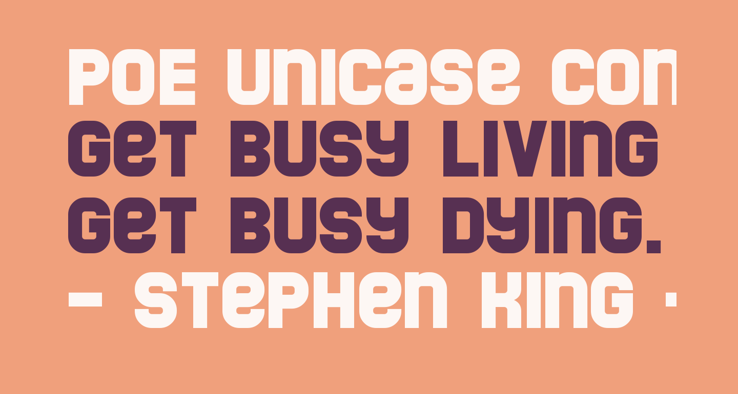 POE Unicase Condensed free Font - What Font Is