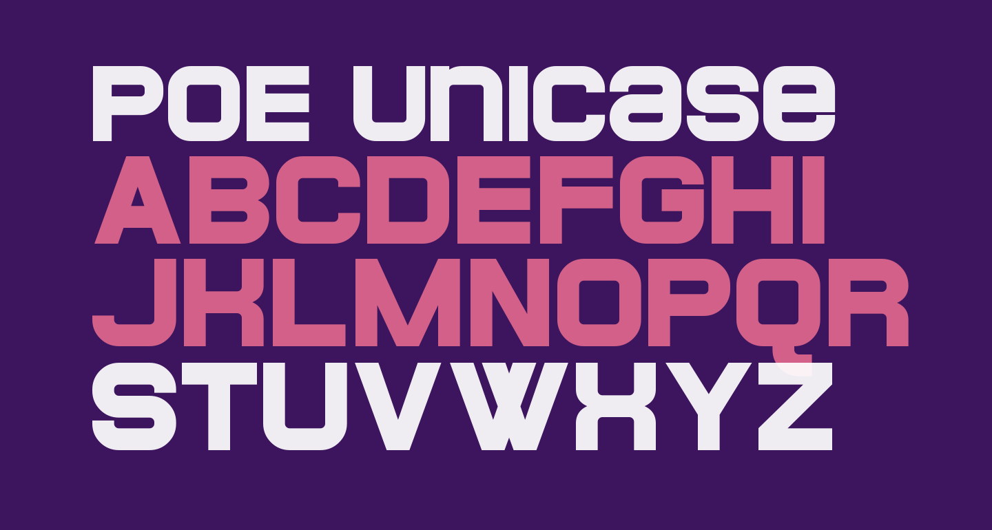 POE Unicase free Font - What Font Is