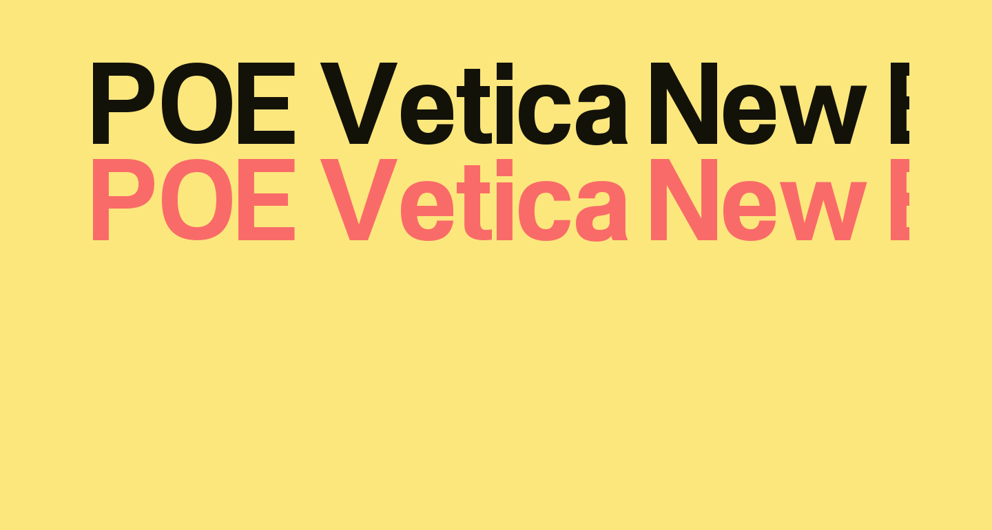 POE Vetica New Bold free Font - What Font Is