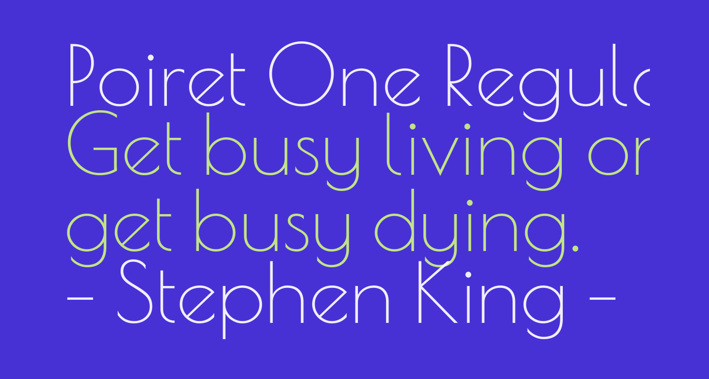 Poiret One Regular free Font - What Font Is