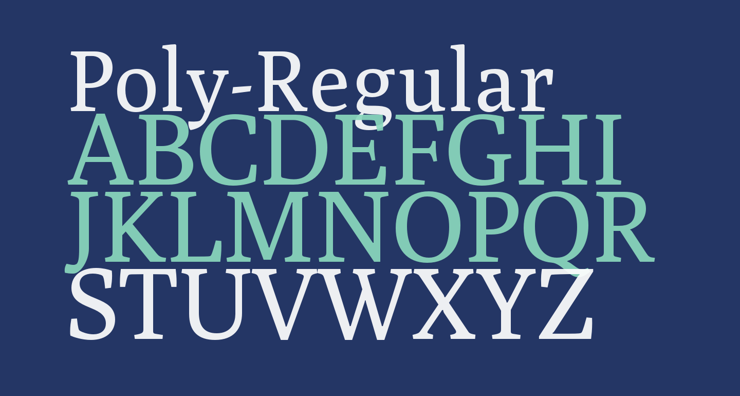 Poly-Regular free Font - What Font Is