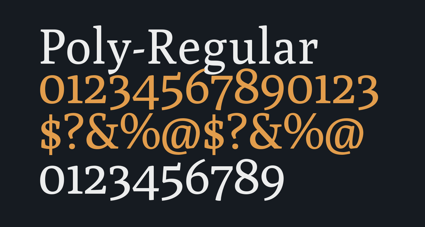 Poly-Regular free Font - What Font Is