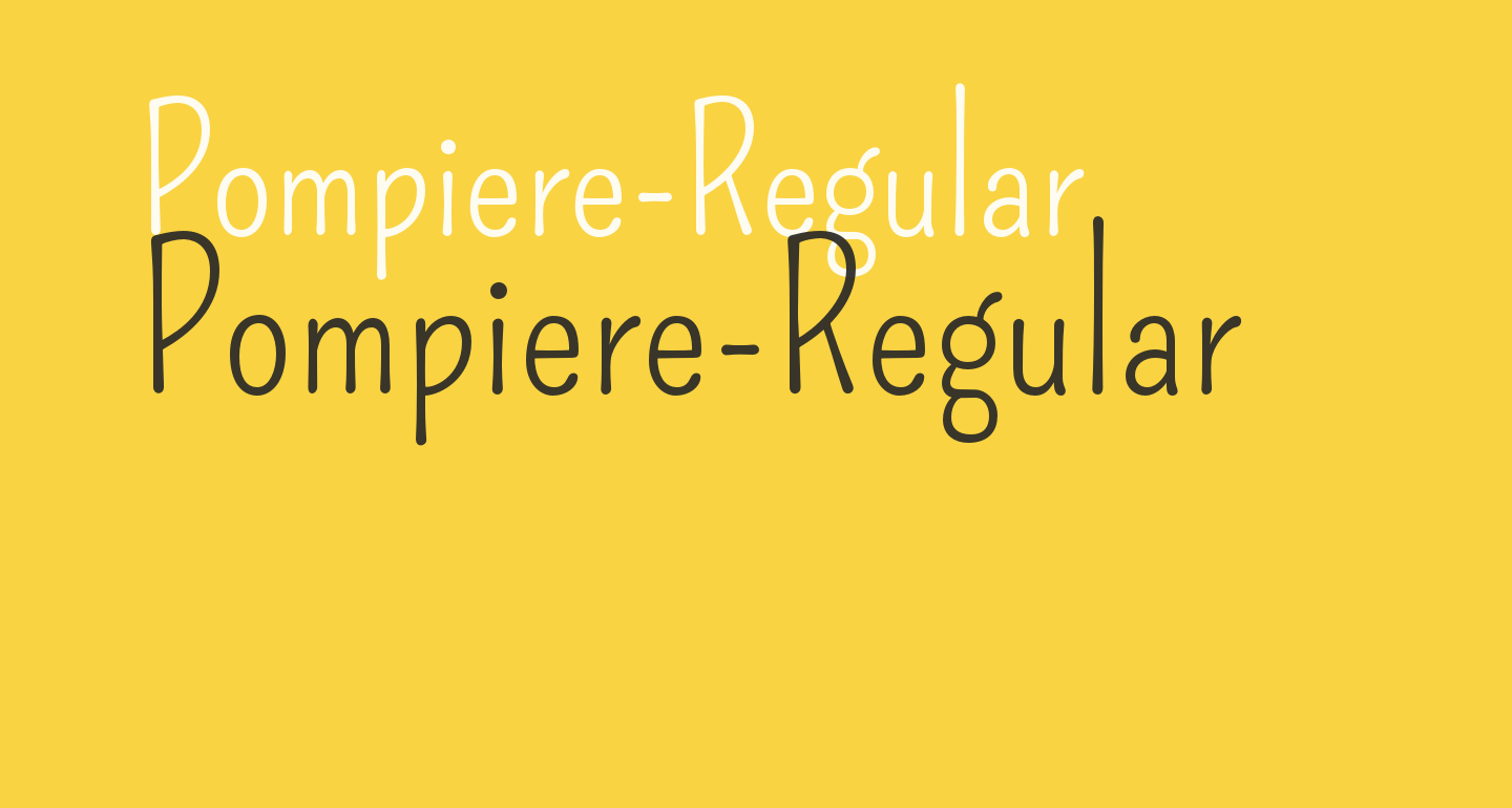 Pompiere-Regular free Font - What Font Is