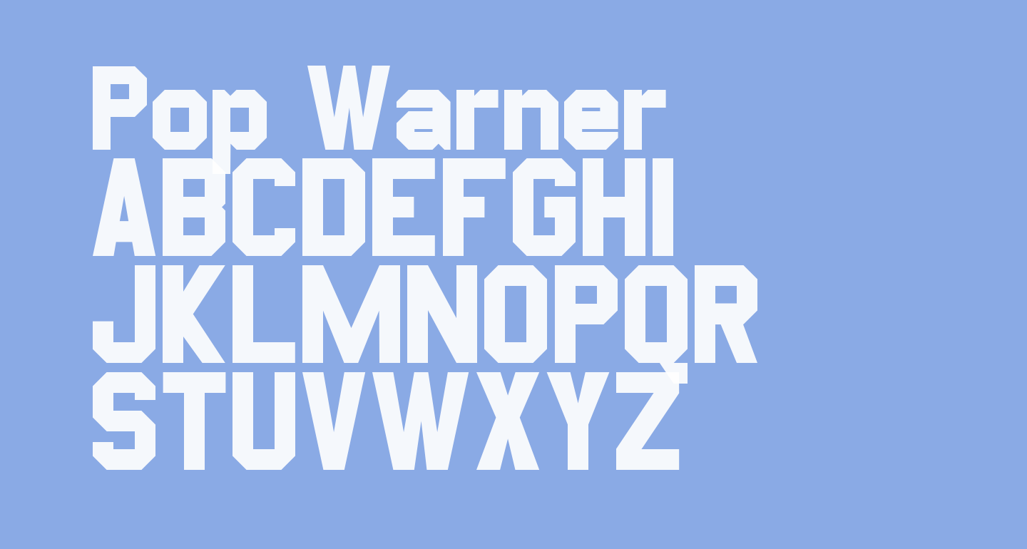 Pop Warner free Font - What Font Is