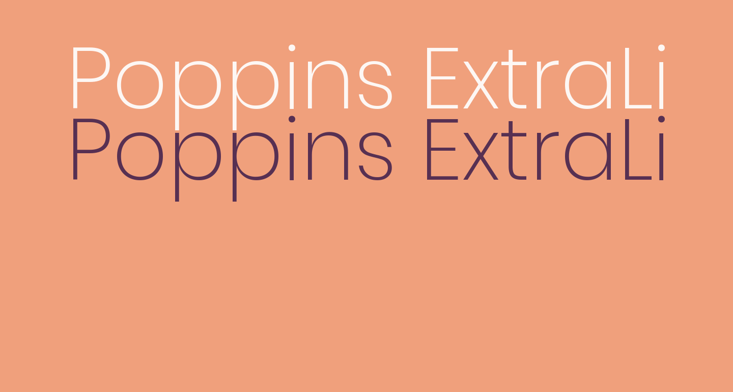 Poppins ExtraLight free Font - What Font Is