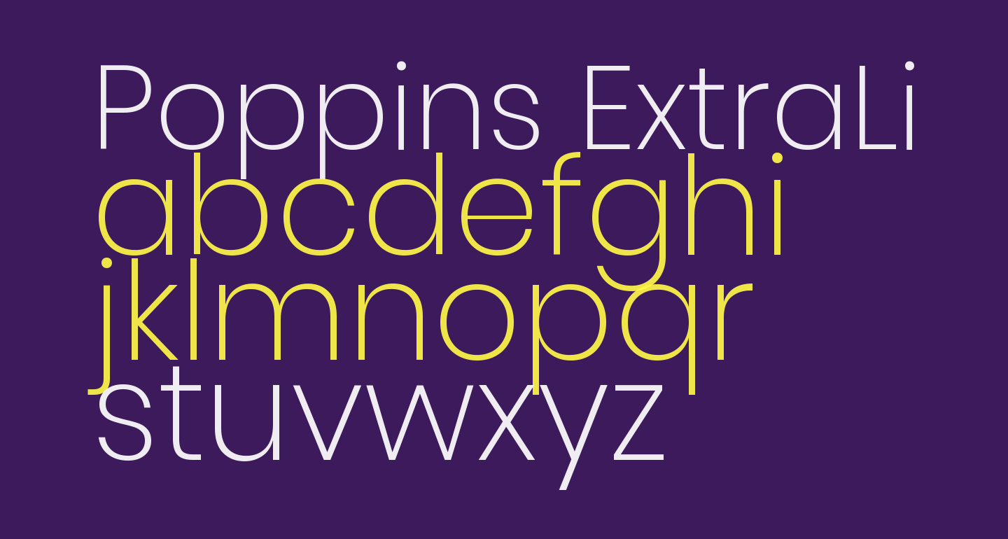 Poppins ExtraLight free Font - What Font Is