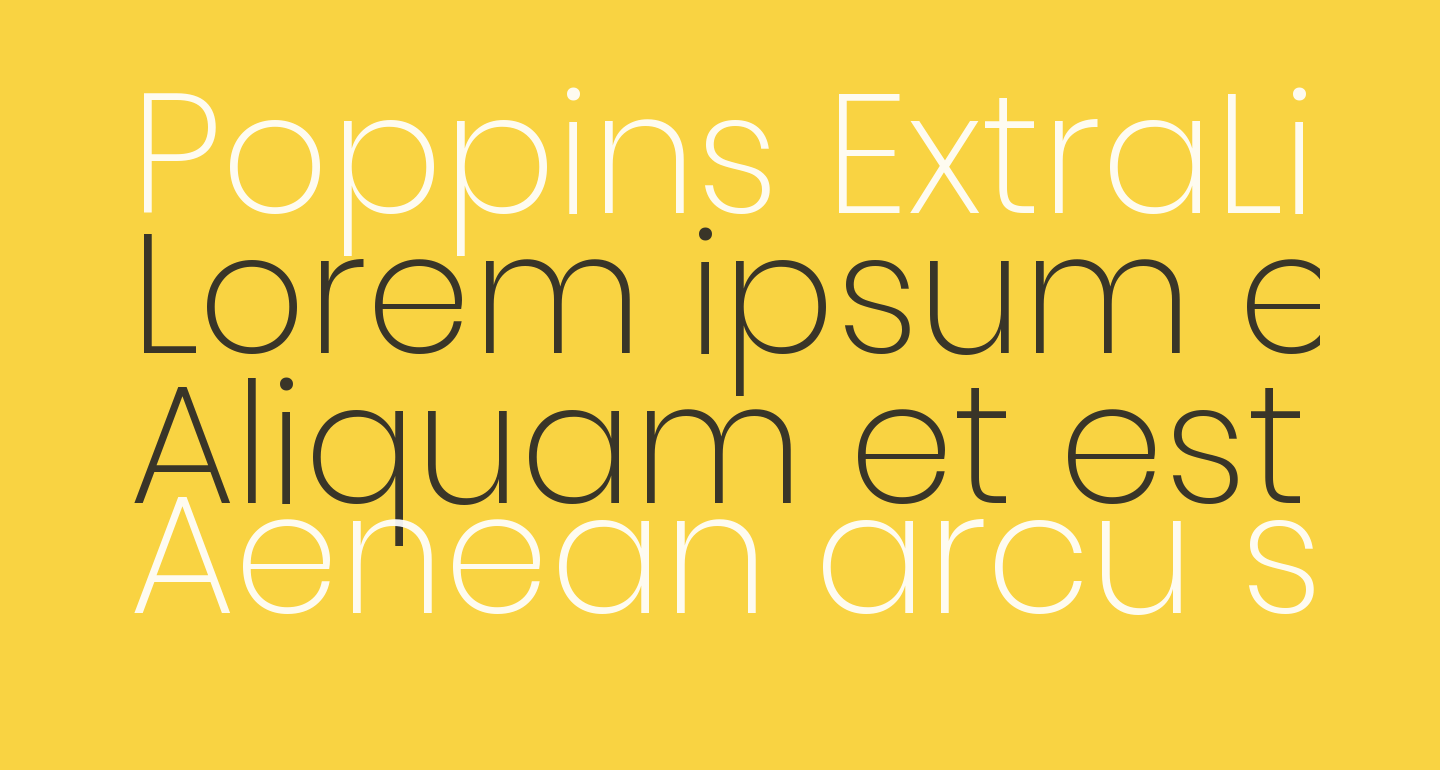 Poppins ExtraLight free Font - What Font Is