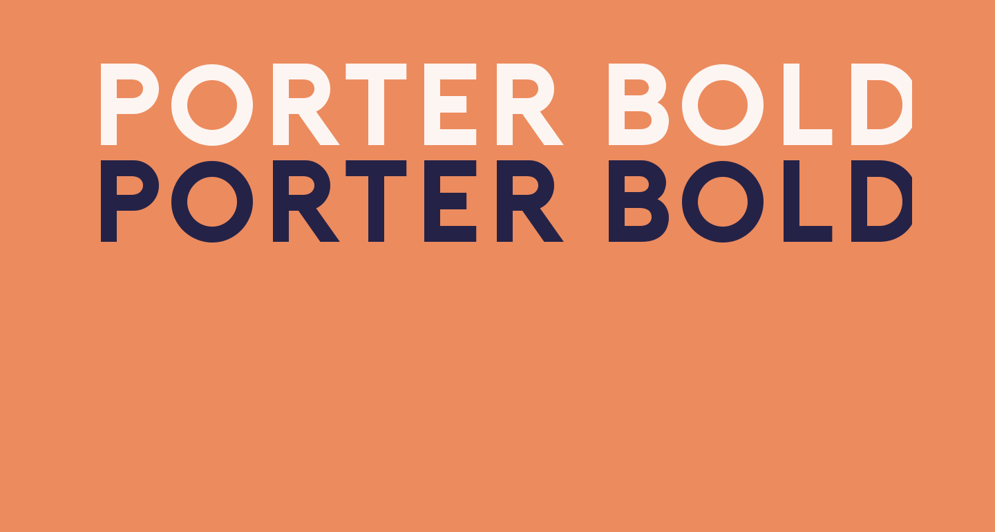Porter Bold DEMO free Font - What Font Is