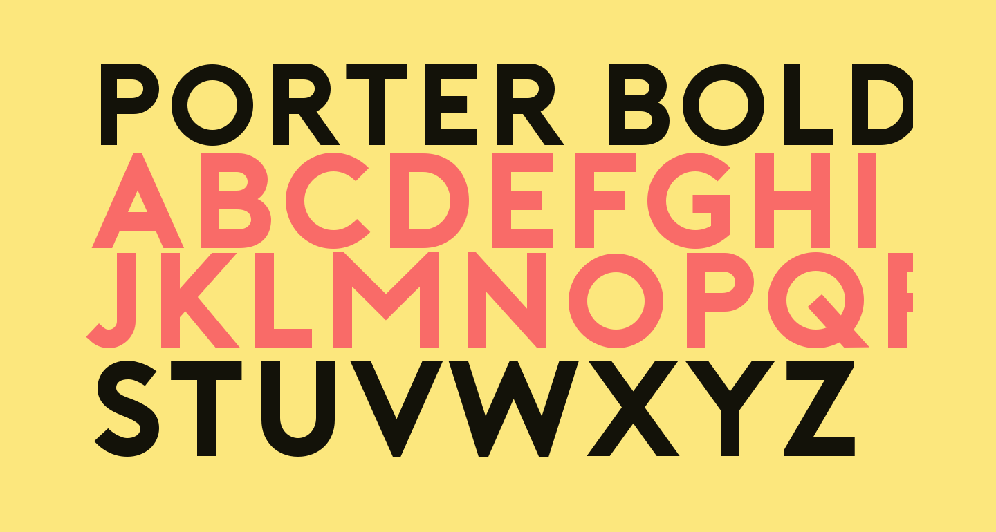 Porter Bold DEMO free Font - What Font Is