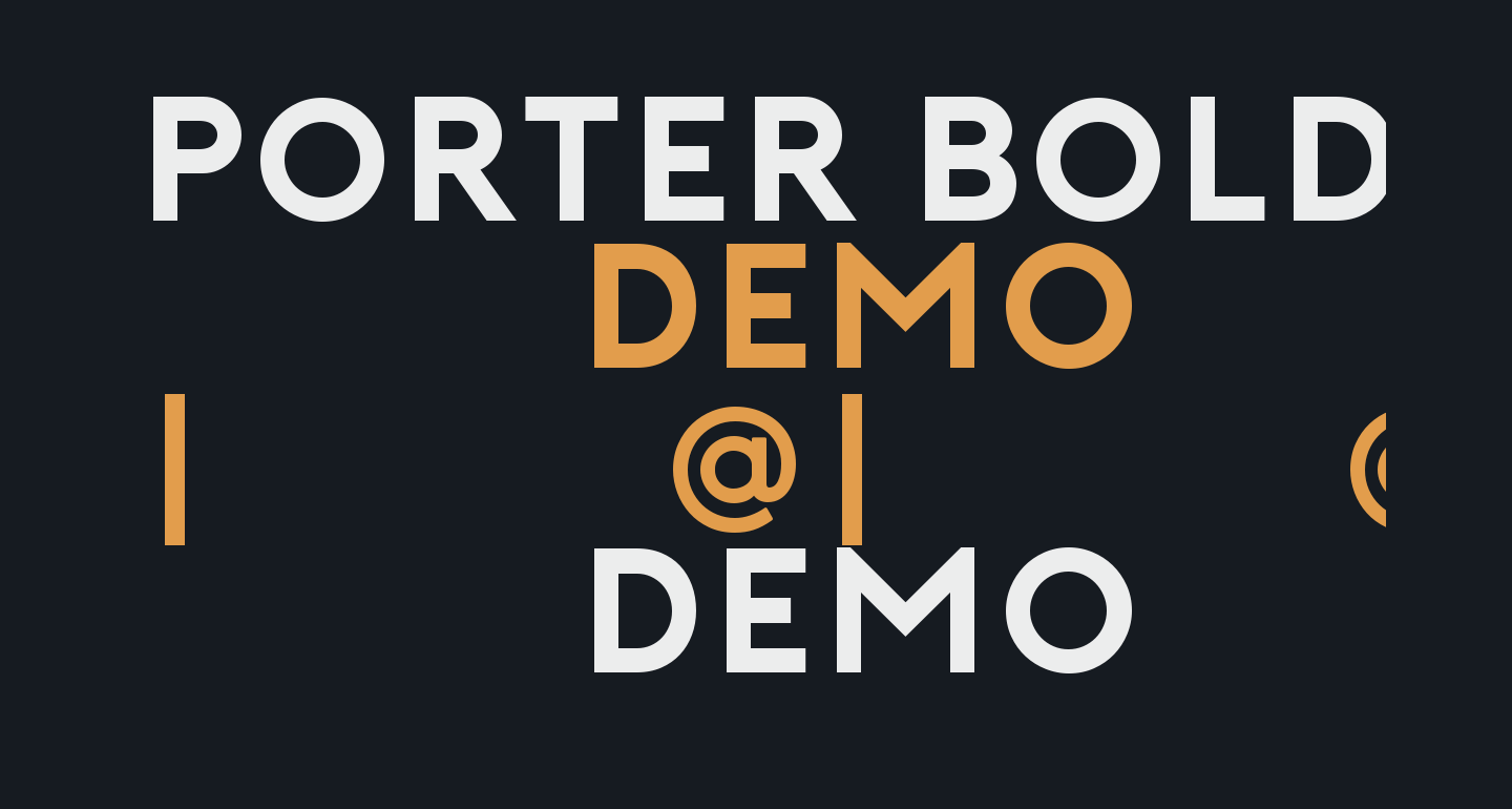 Porter Bold DEMO free Font - What Font Is