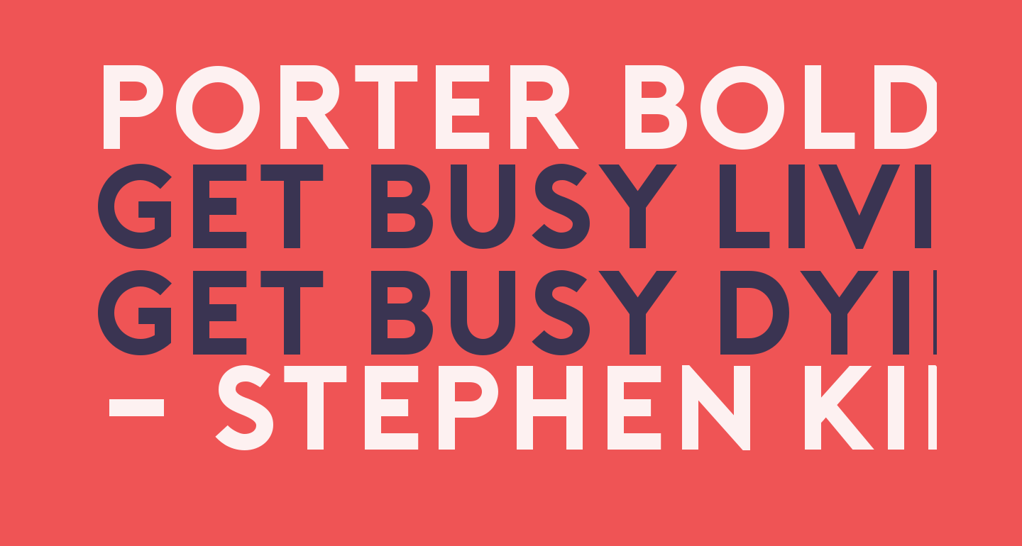 Porter Bold DEMO free Font - What Font Is