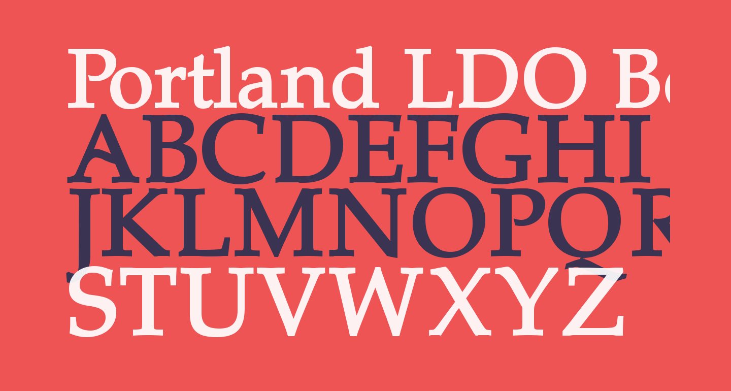 Portland LDO Bold free Font - What Font Is