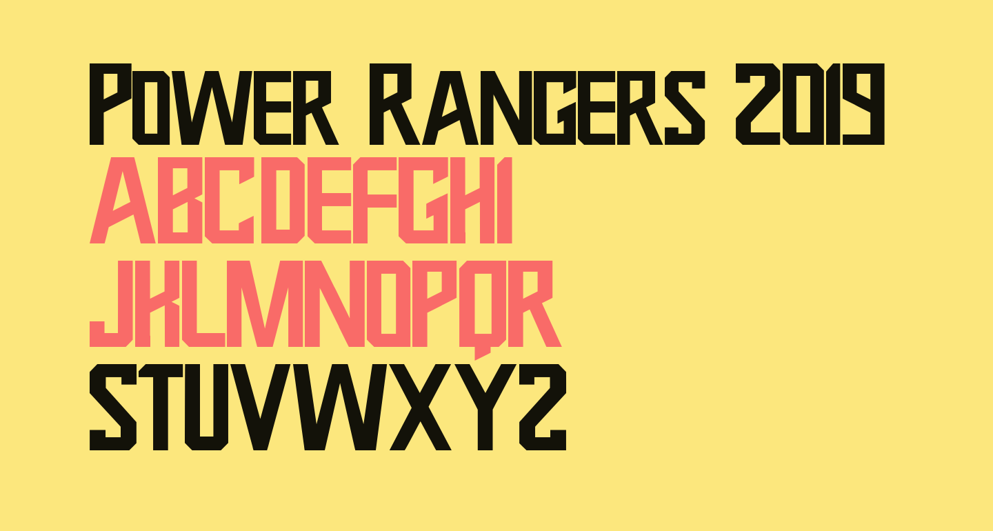 Power Rangers 2019 free Font - What Font Is