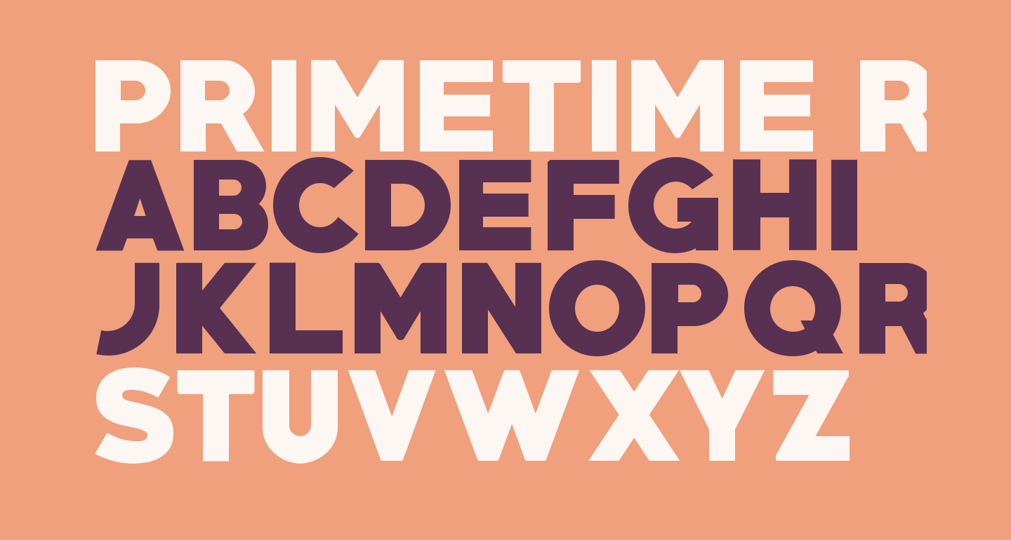 PRIMETIME Regular free Font - What Font Is