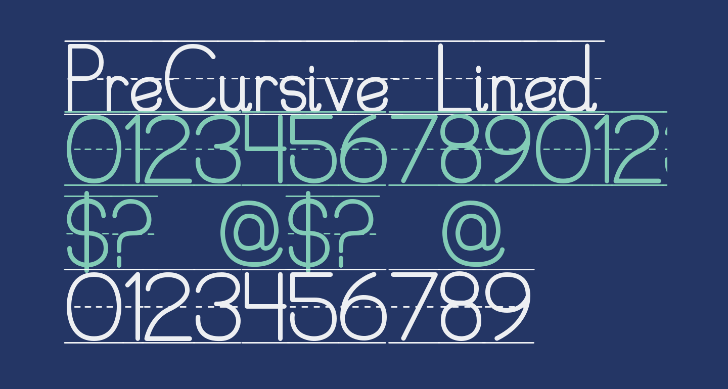 PreCursive_Lined free Font - What Font Is