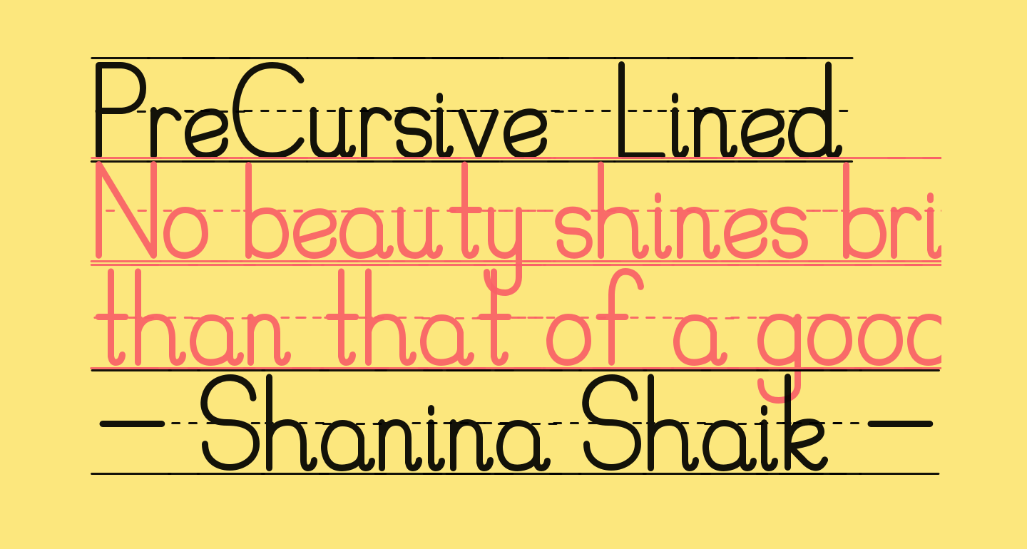 PreCursive_Lined free Font - What Font Is
