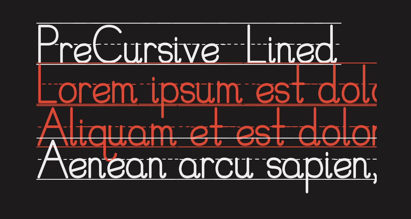 PreCursive_Lined free Font - What Font Is