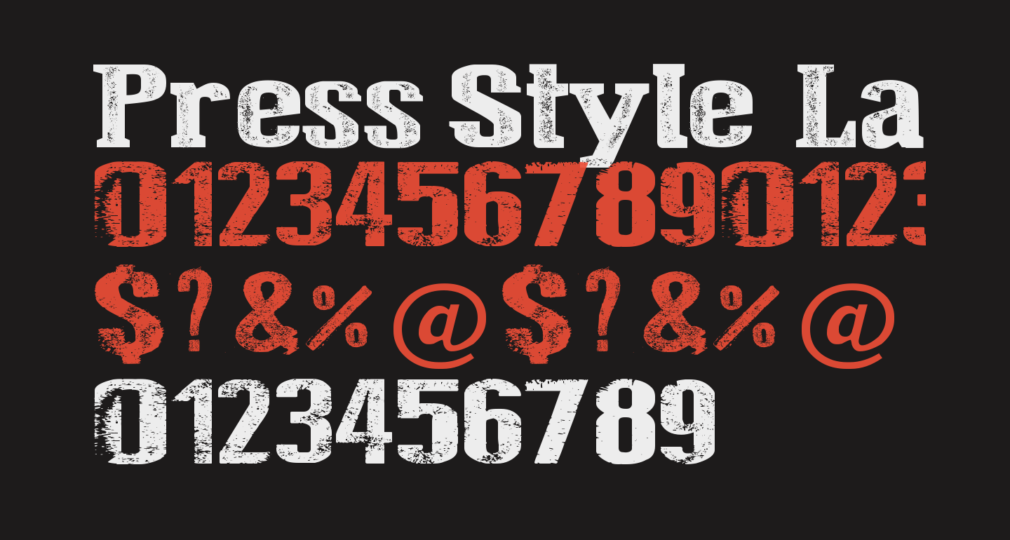 Press Style Large free Font - What Font Is