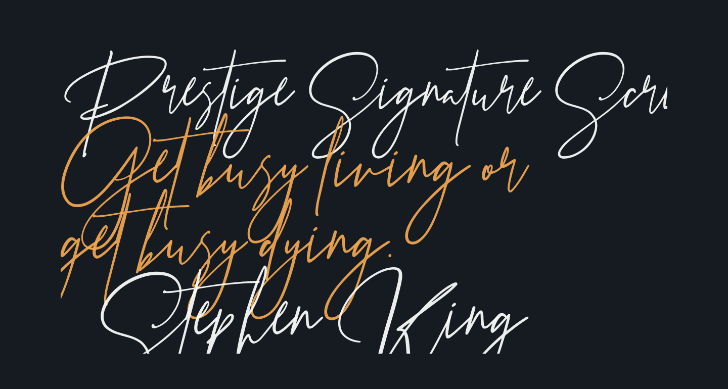 Prestige Signature Script - Demo free Font - What Font Is