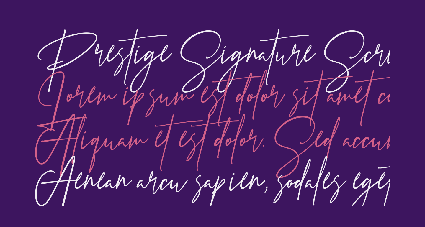 Prestige Signature Script - Demo free Font - What Font Is