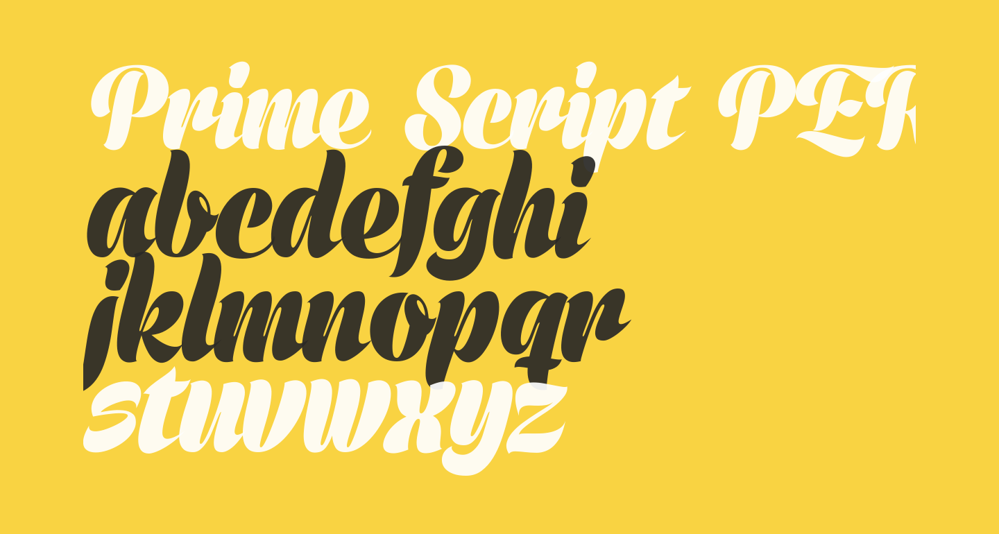 Prime Script PERSONAL USE ONLY free Font - What Font Is