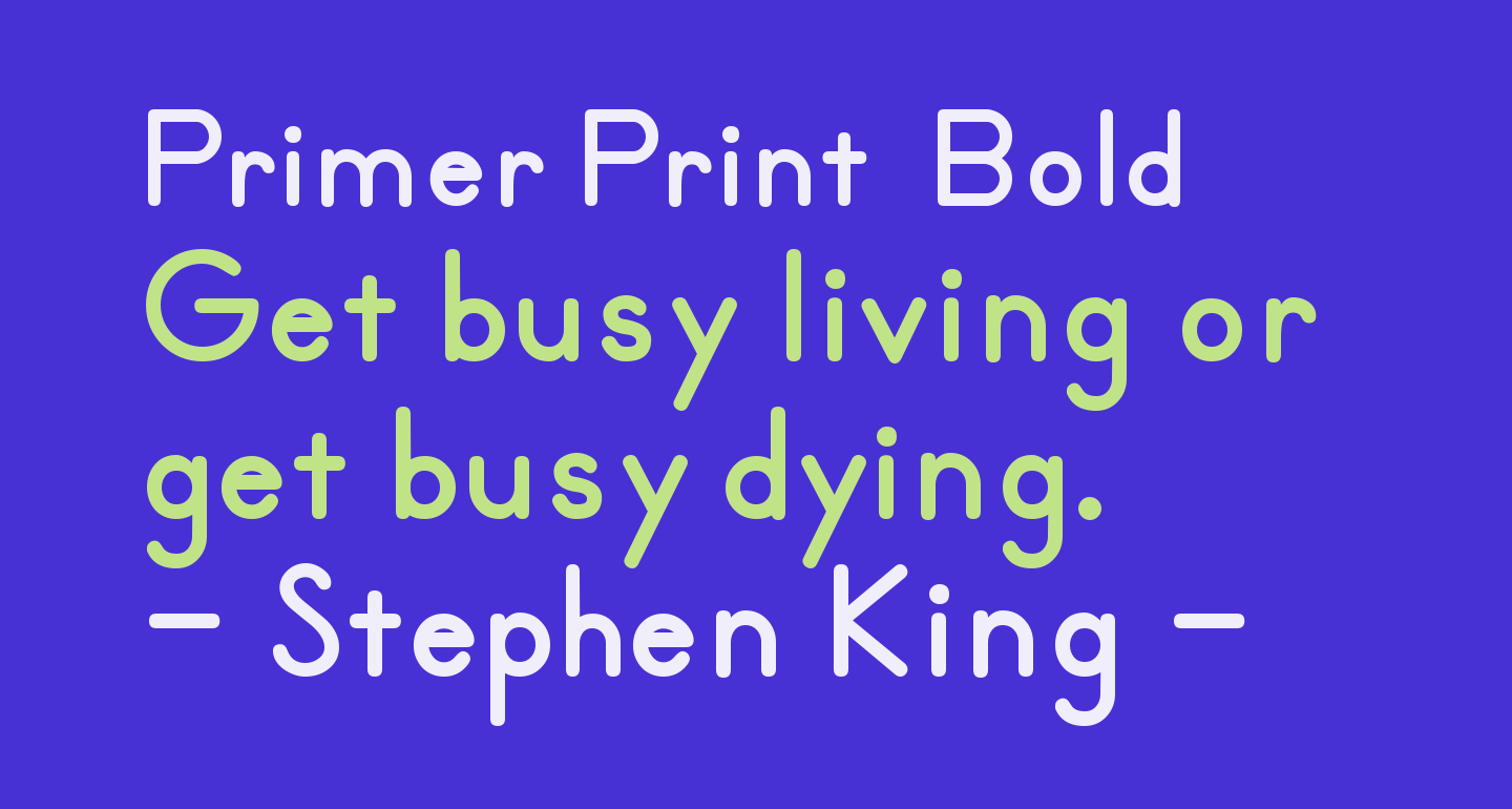 Primer Print Bold free Font - What Font Is