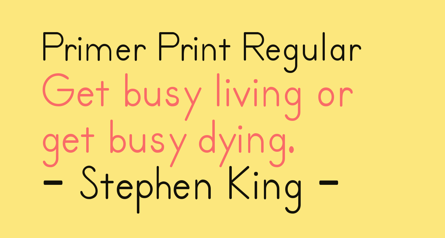 Primer Print Regular free Font - What Font Is