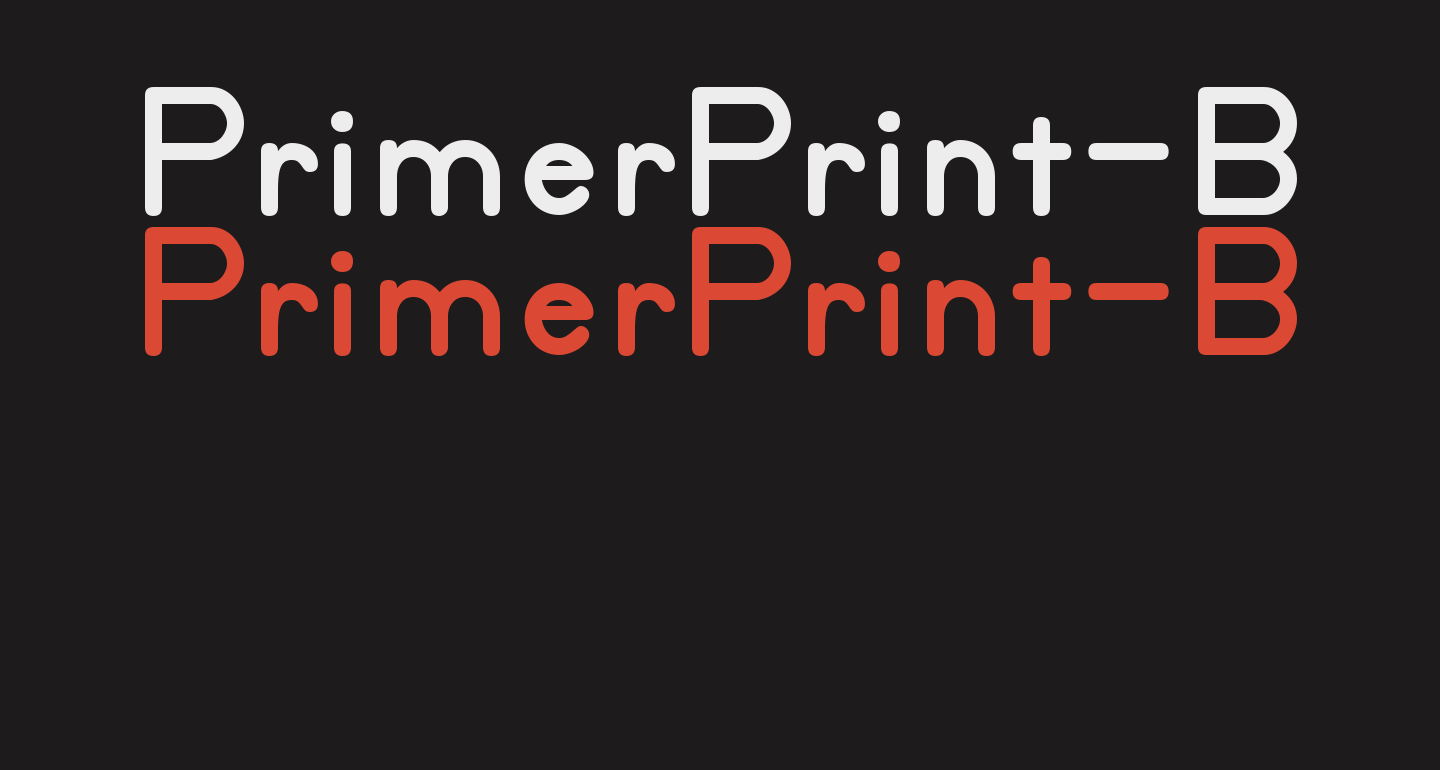 PrimerPrint-Bold free Font - What Font Is