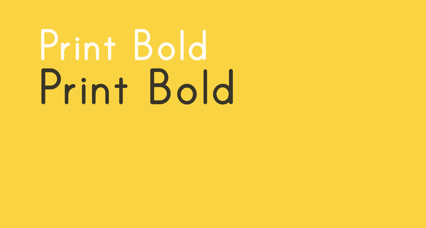 Print Bold free Font - What Font Is