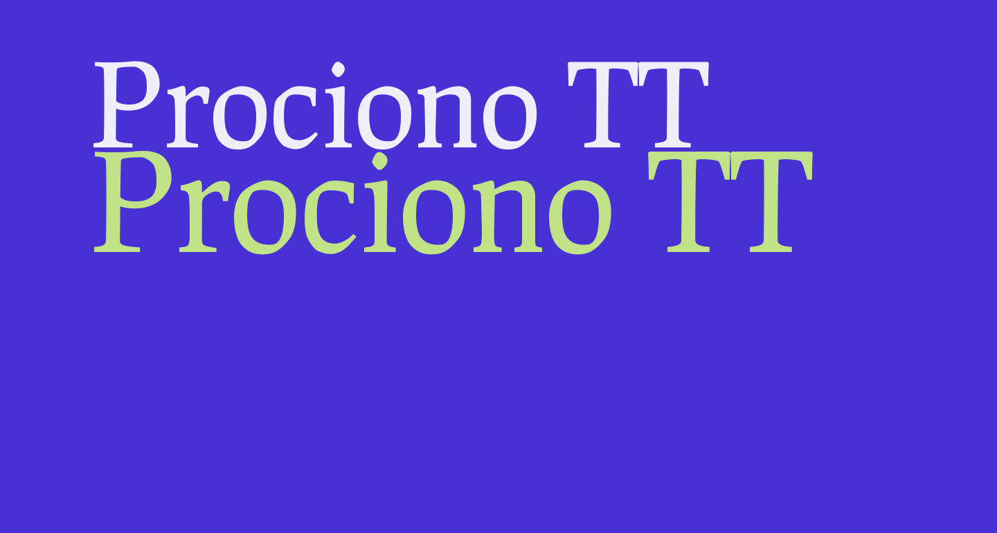 Prociono TT free Font - What Font Is