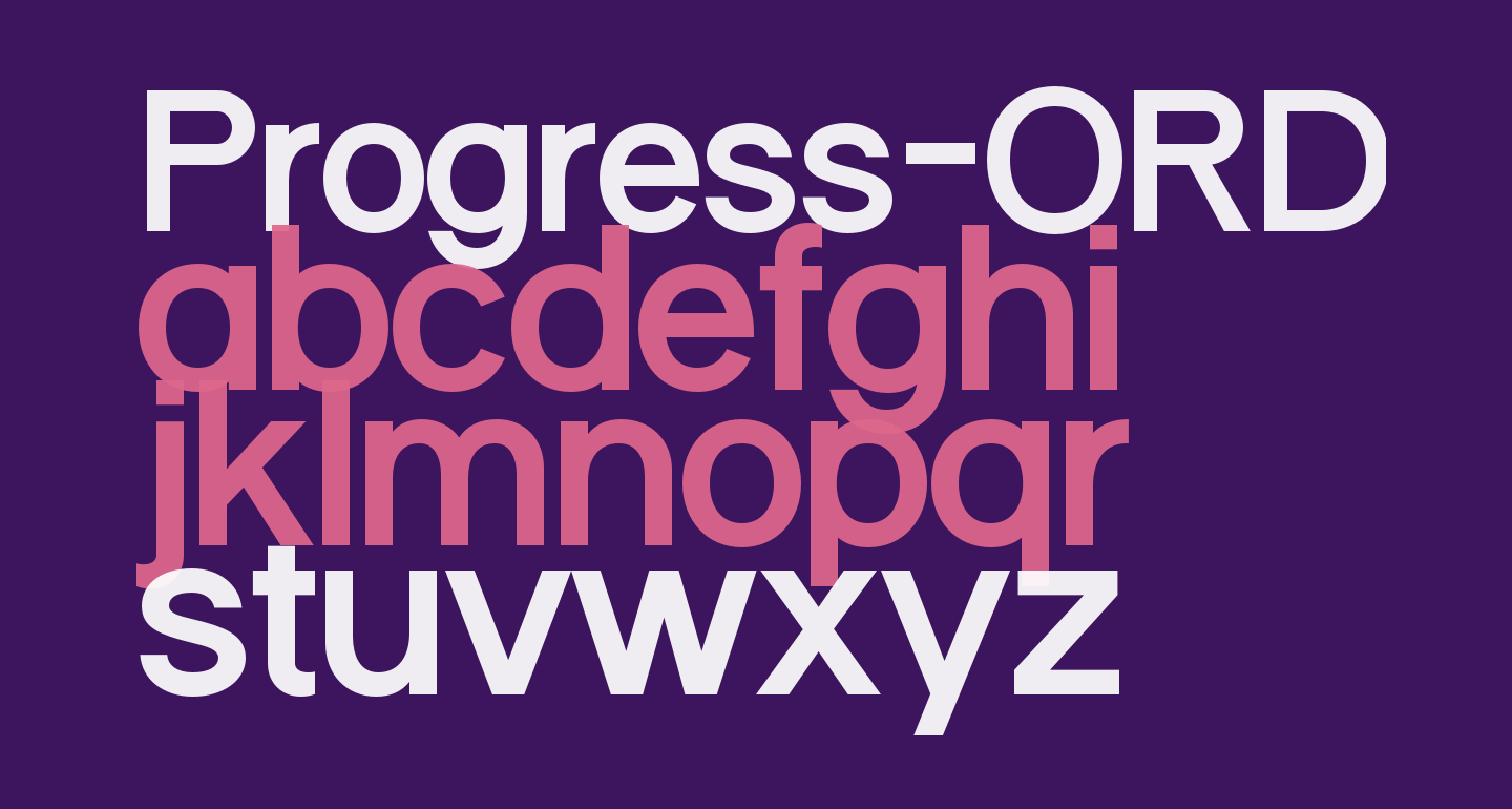 Progress-ORDIN free Font - What Font Is