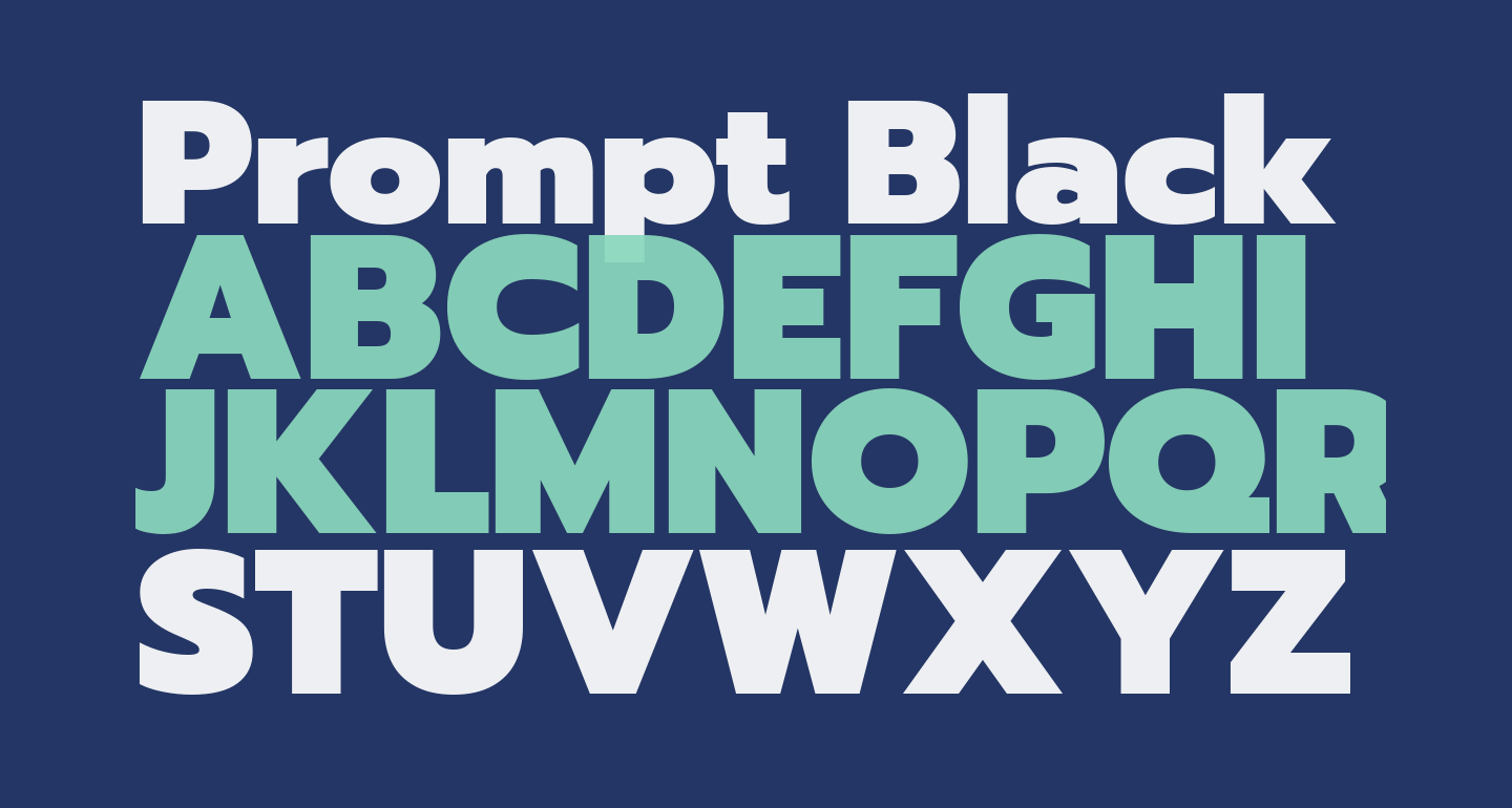 Prompt Black free Font - What Font Is