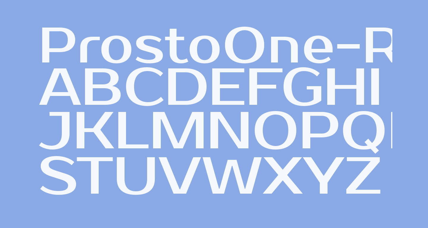 ProstoOne-Regular free Font - What Font Is
