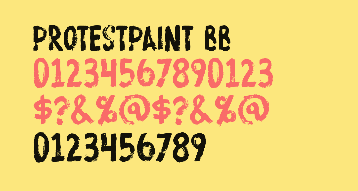 ProtestPaint BB free Font - What Font Is